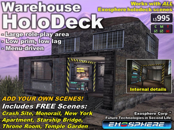 Second Life Marketplace - Holodeck Warehouse [26 prims]